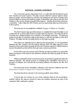 Assessment Form Optional 3 Review of Learning Goals (2013 ) - ALS ...