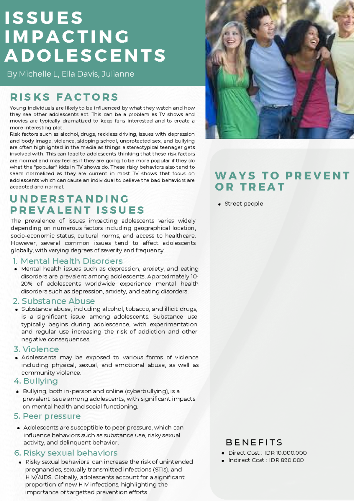 Adolescence Flyer - Un 10 de cali - I S S U E S I M P A C T I N G A D O ...