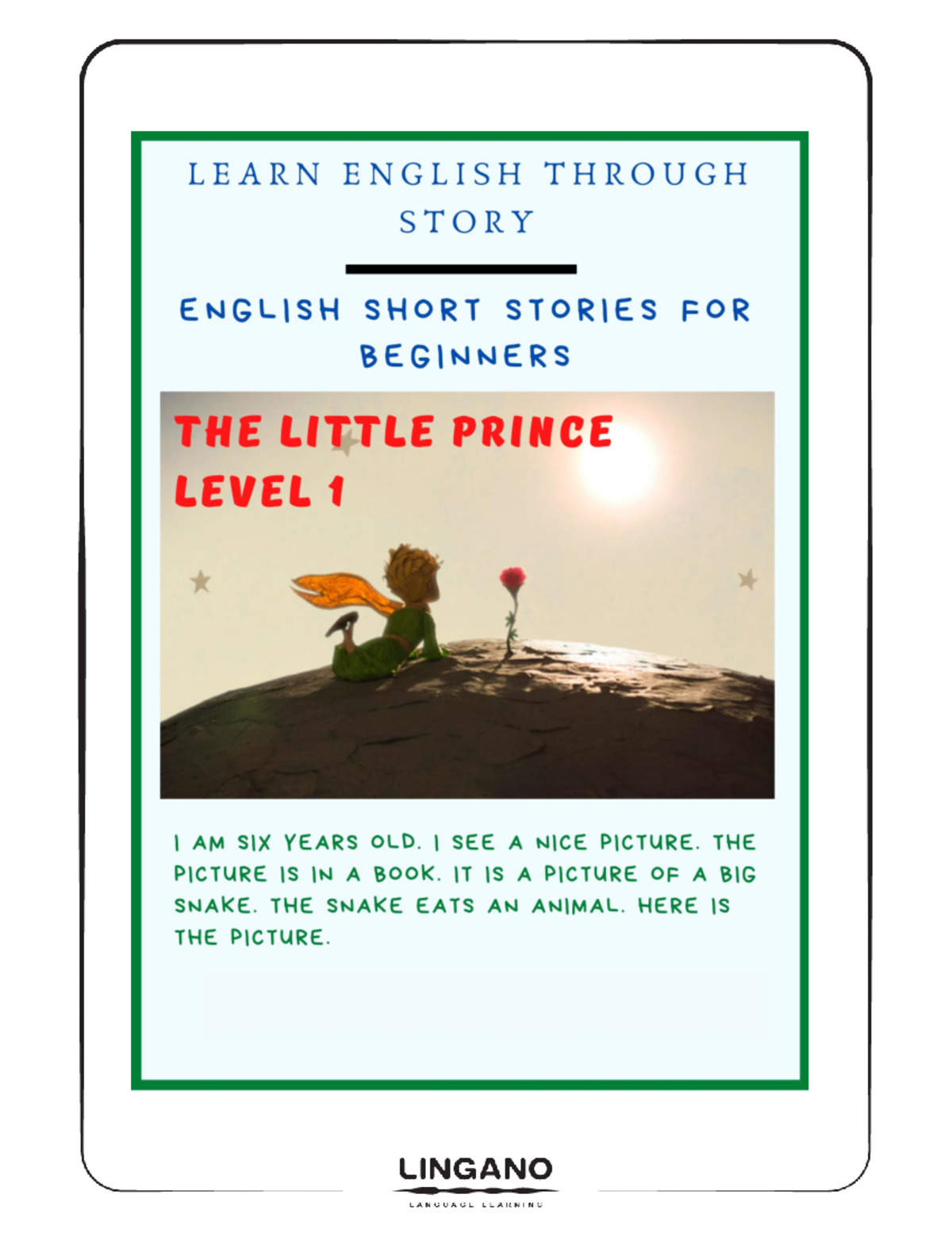 The Little Prince English short stories for beginners PDF Book - The ...