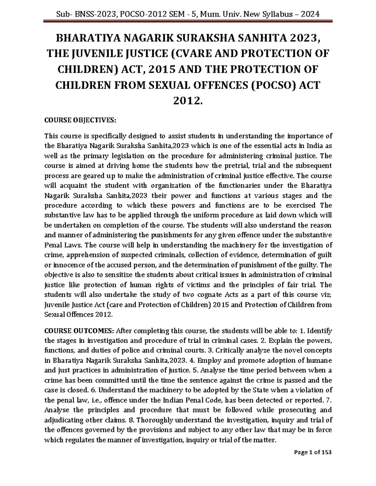 Bharatiya Nagarik Suraksha Sanhita 2023-1 - BHARATIYA NAGARIK SURAKSHA SANHITA 2023, THE ...