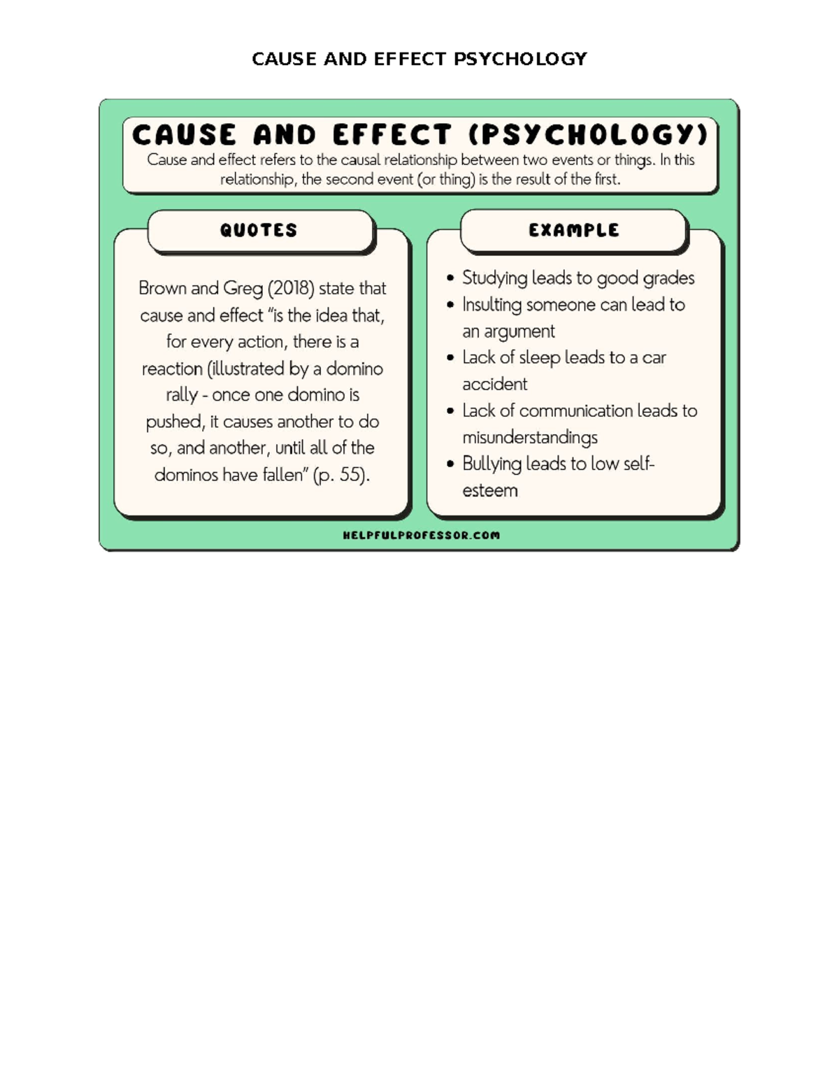Cause AND Effect ACT - Contemporary Literature - CAUSE AND EFFECT ...
