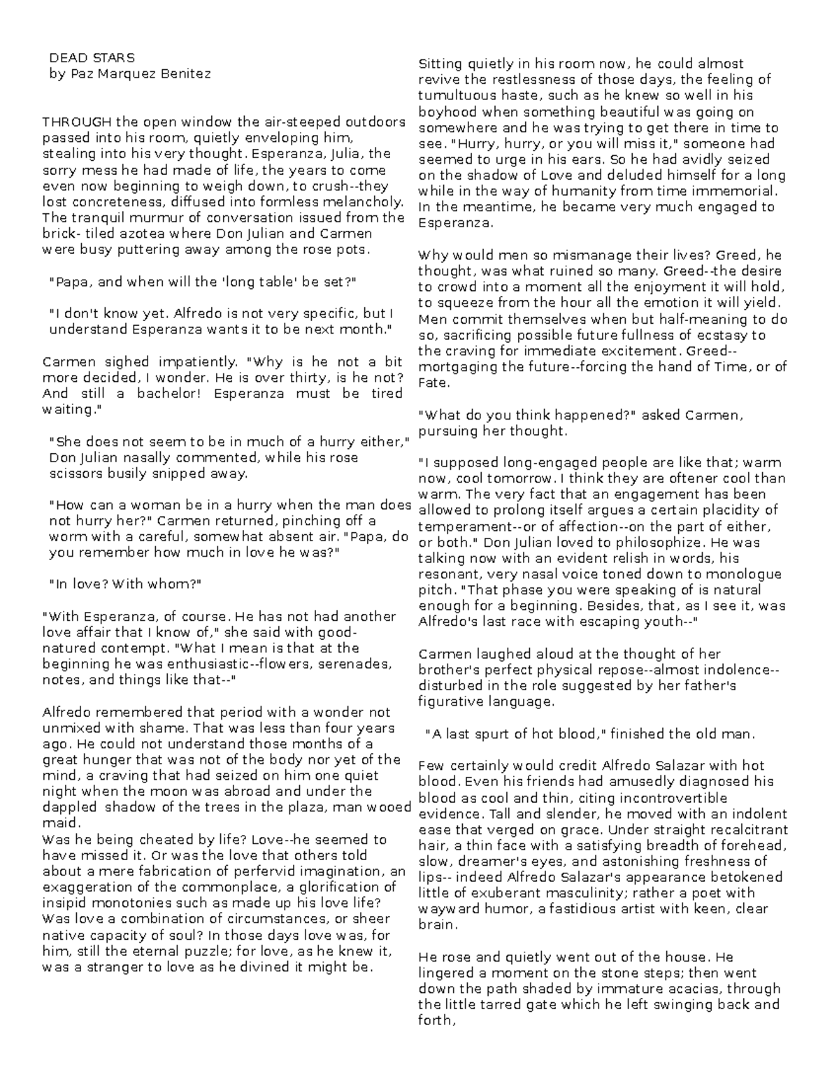 DEAD- Stars - Dead star script - DEAD STARS by Paz Marquez Benitez ...