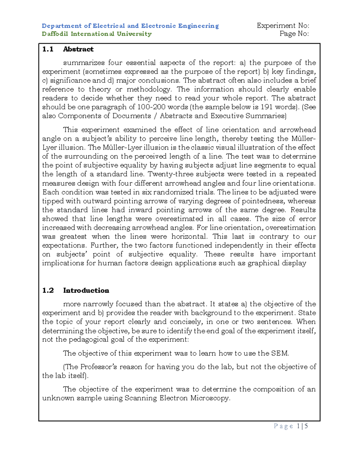 (Sample)Lab Report template -Body page (programming lab) - Daffodil ...