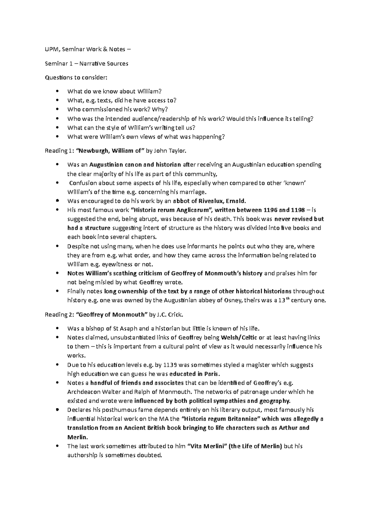 Seminar Notes & Work - UPM, Seminar Work & Notes – Seminar 1 ...