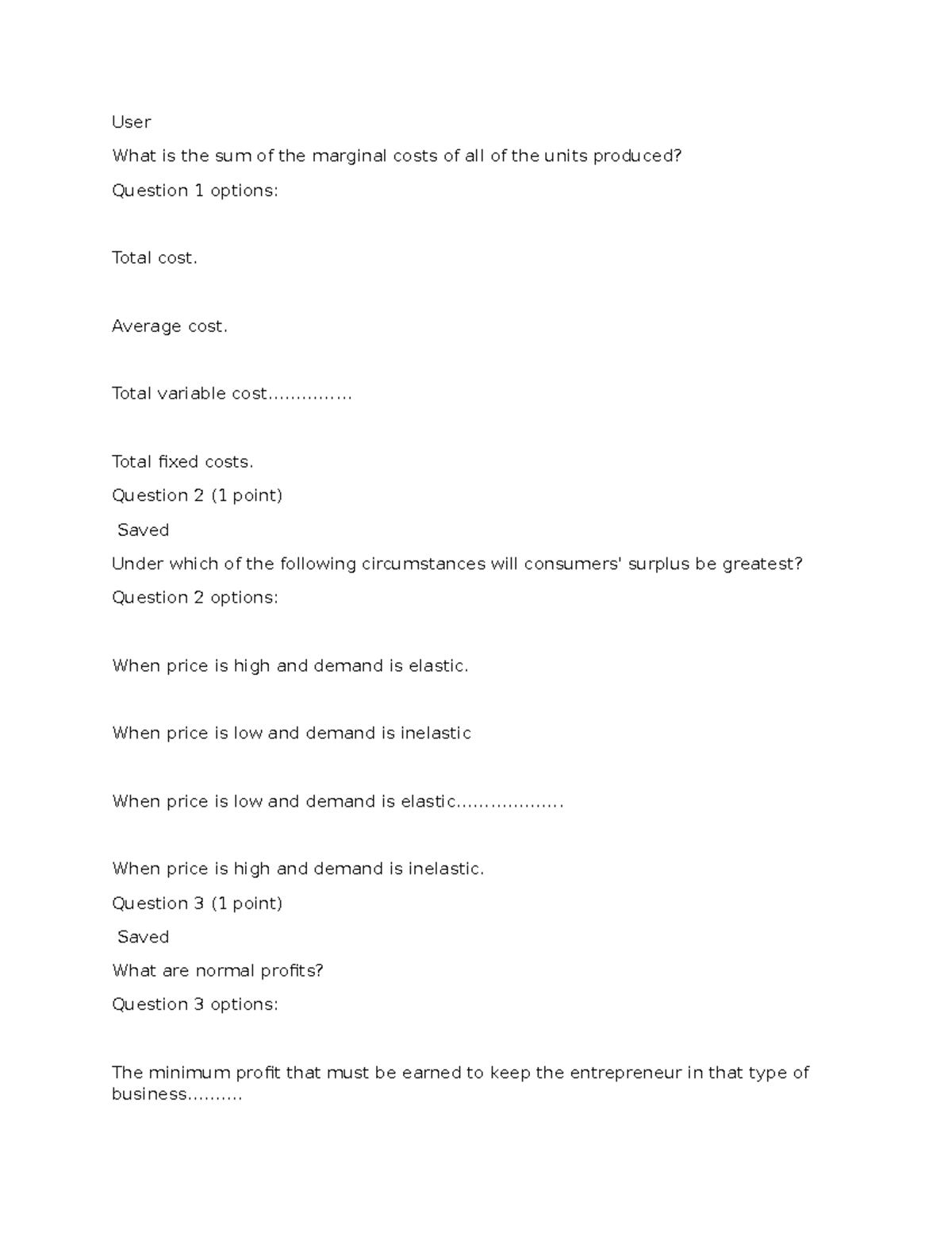 microeconomics assignment of case study - User What is the sum of the ...