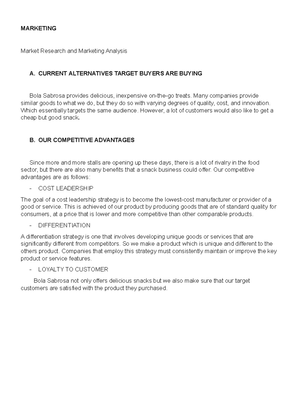 Chapter-5 - business plan - MARKETING Market Research and Marketing ...
