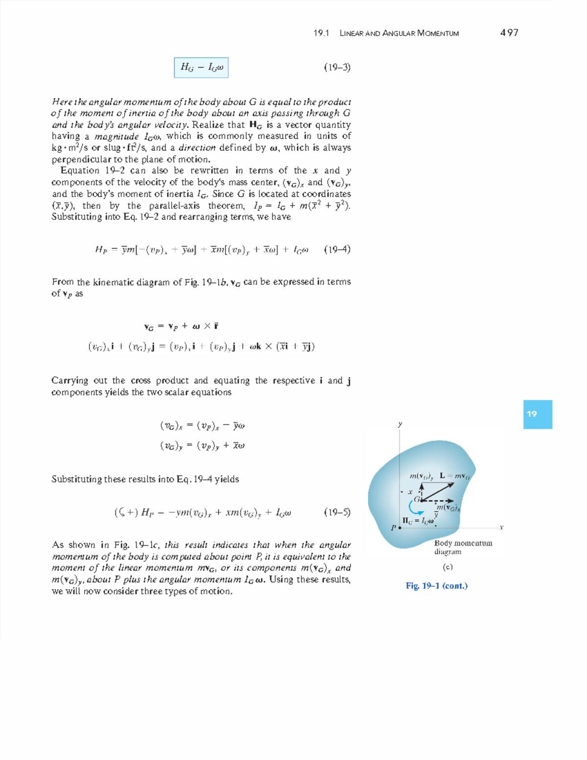 Linear AND Angular Momentum - 1 9. 1 LINEAR AND ANGULAR MOMENTUM 4 9 7 ...