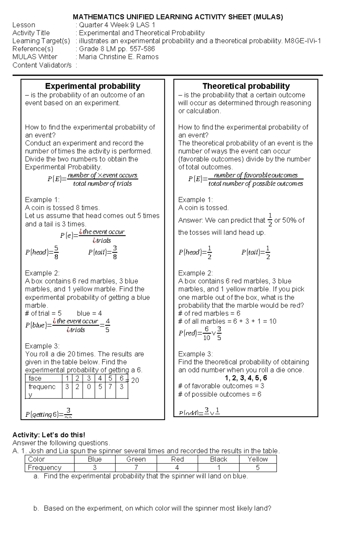 Grade 8 Q4 W9 L1 Maria Christine E - MATHEMATICS UNIFIED LEARNING ...