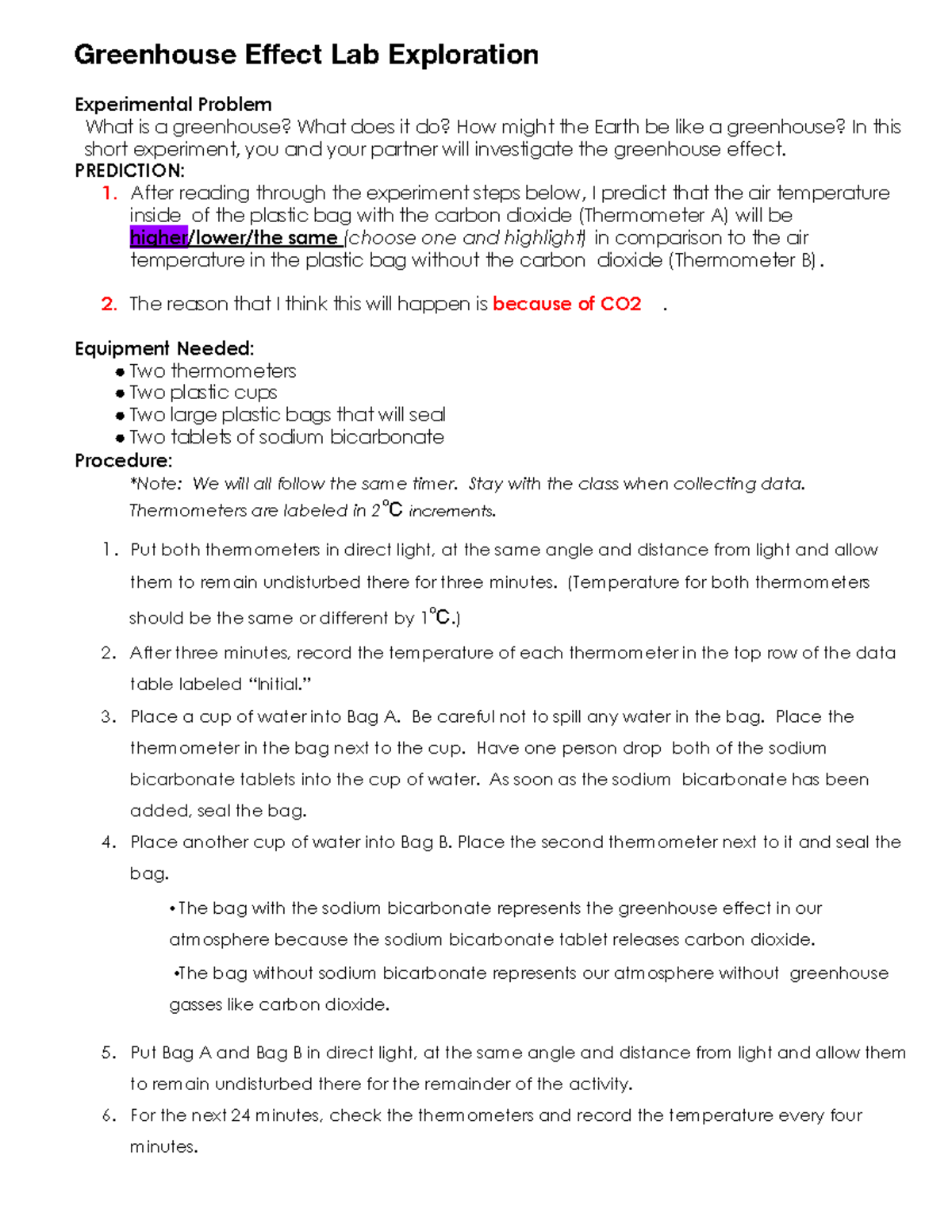 Valtine Philippe - 3A Greenhouse Effect Lab - Greenhouse Effect Lab ...