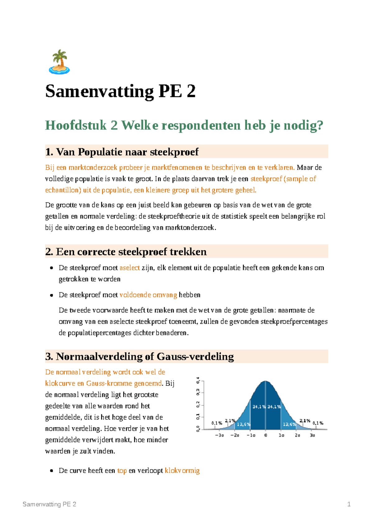 Samenvatting PE 2 - Í Samenvatting PE 2 Hoofdstuk 2 Welke respondenten ...