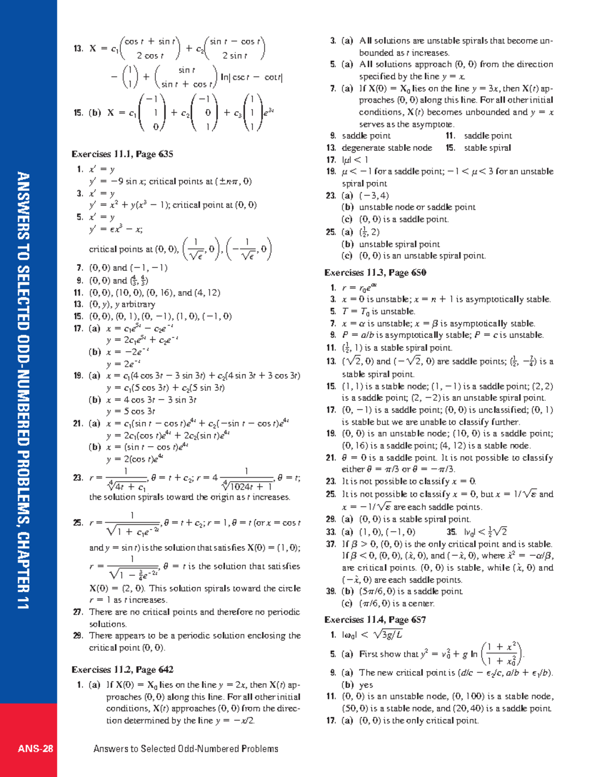 Advanced Engineering Mathematics - ANS-28 Answers to Selected Odd-Numbered Problems ANSWERS TO ...