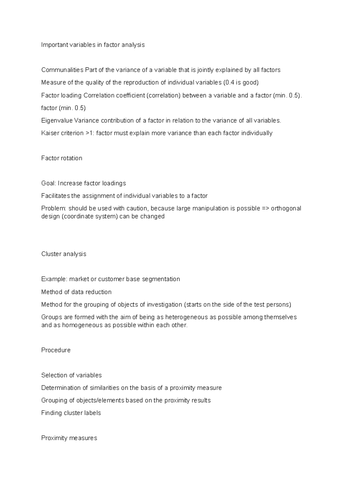 Important variables in factor analysis - Important variables in factor ...