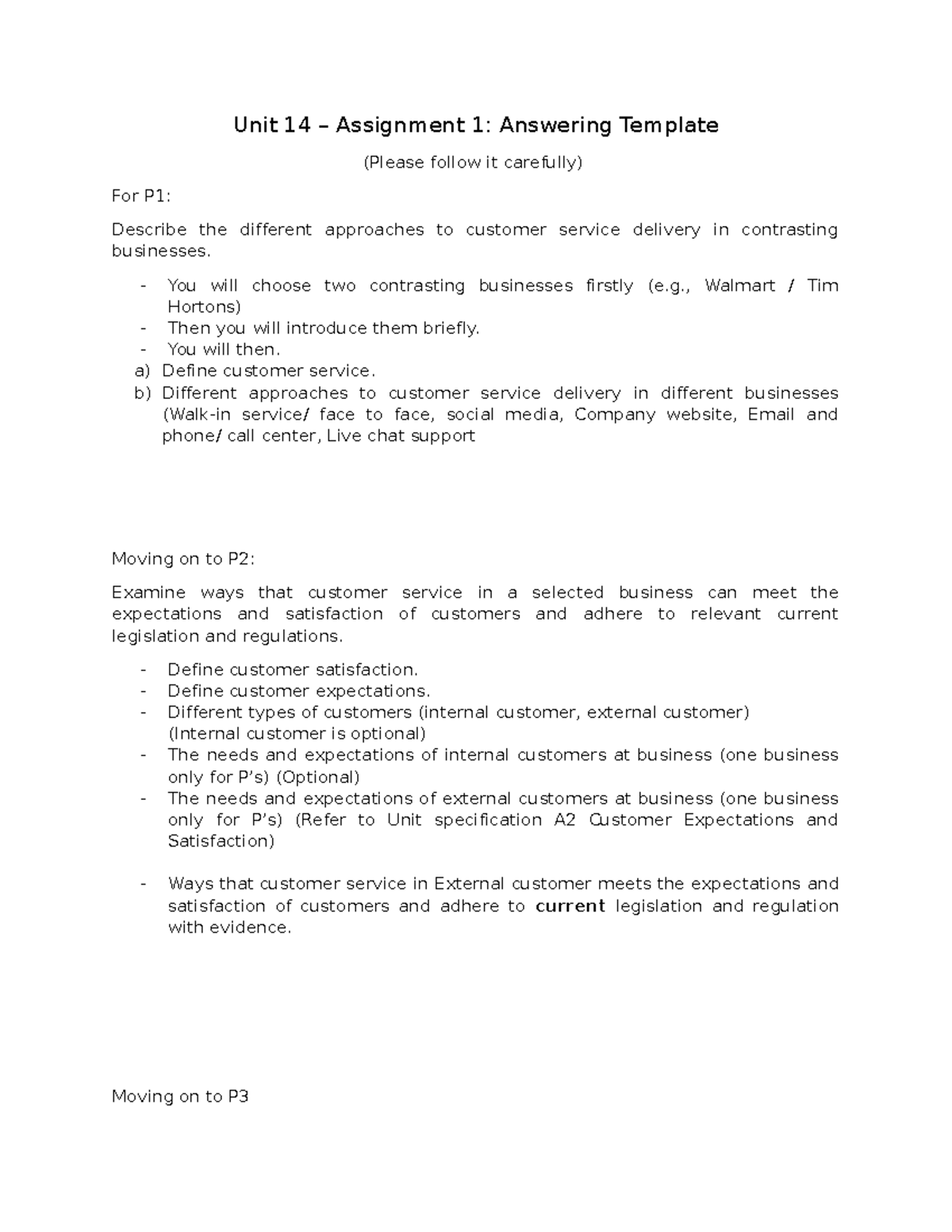 U14 A1 Template 4 - Abc - Unit 14 – Assignment 1: Answering Template ...