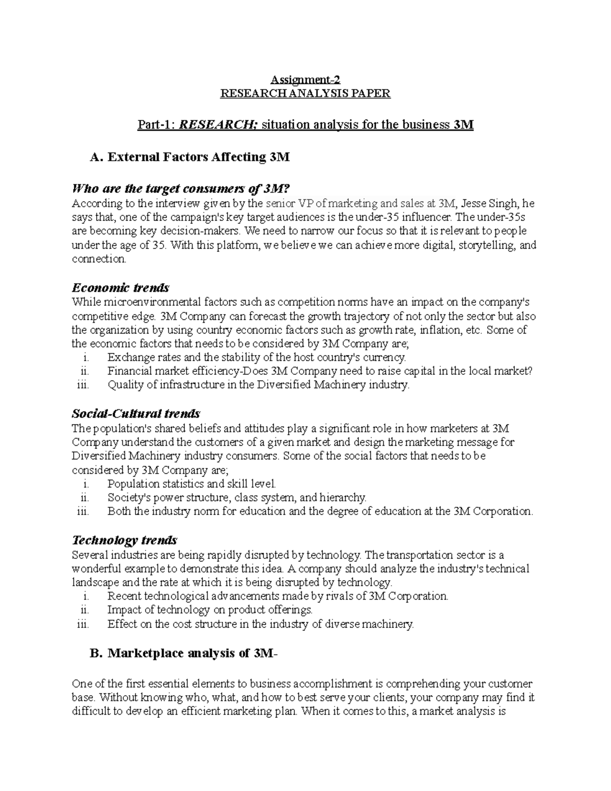 Assignment 2 - reference - Assignment- RESEARCH ANALYSIS PAPER Part-1 ...