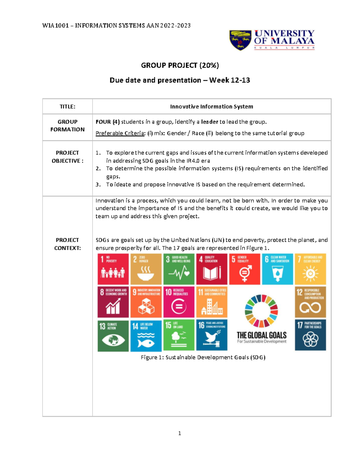 WIA1001 Group Project Questions Sem 1 2022-2023 AAN-revised - GROUP ...
