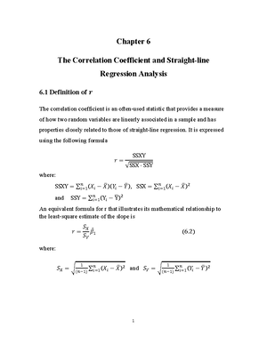 Chapter 5: Straight Line Regression Part 2 - STAT 3115Q - UConn - Studocu