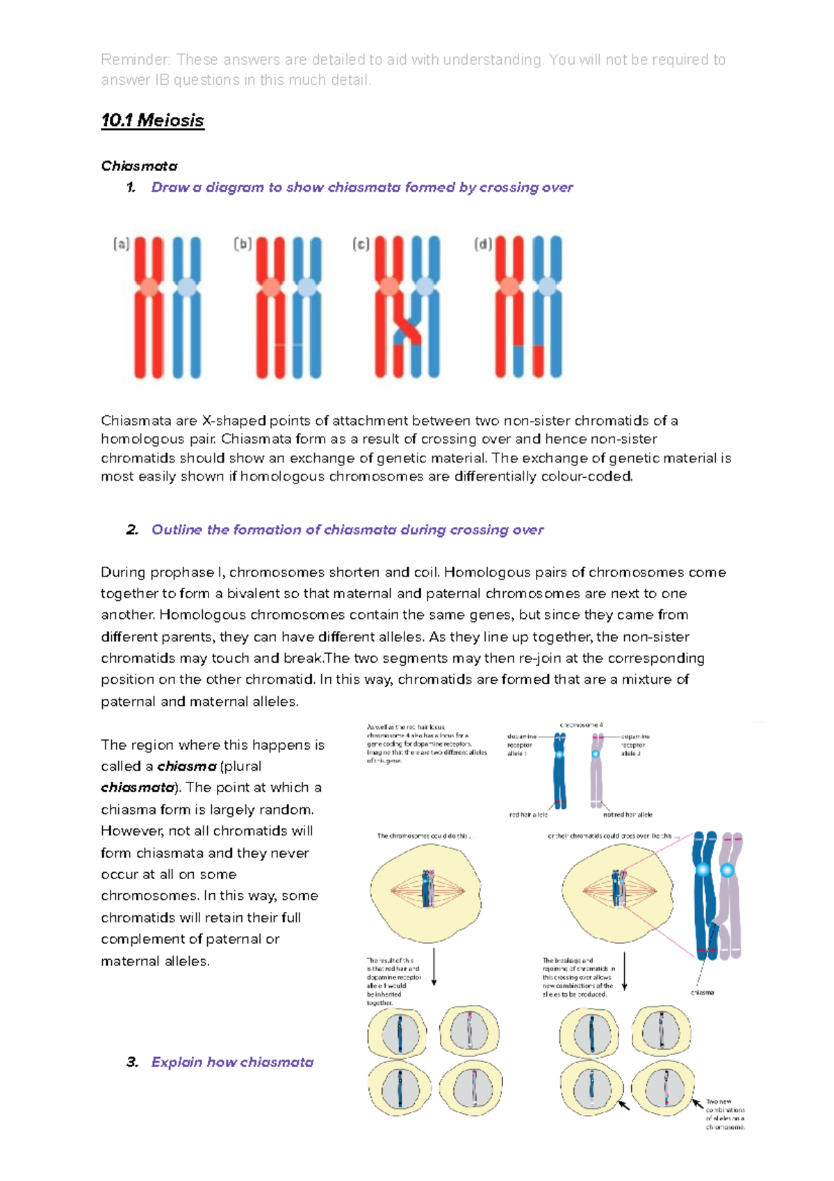10. Genetics and Evolution (HL) - answer IB questions in this much ...