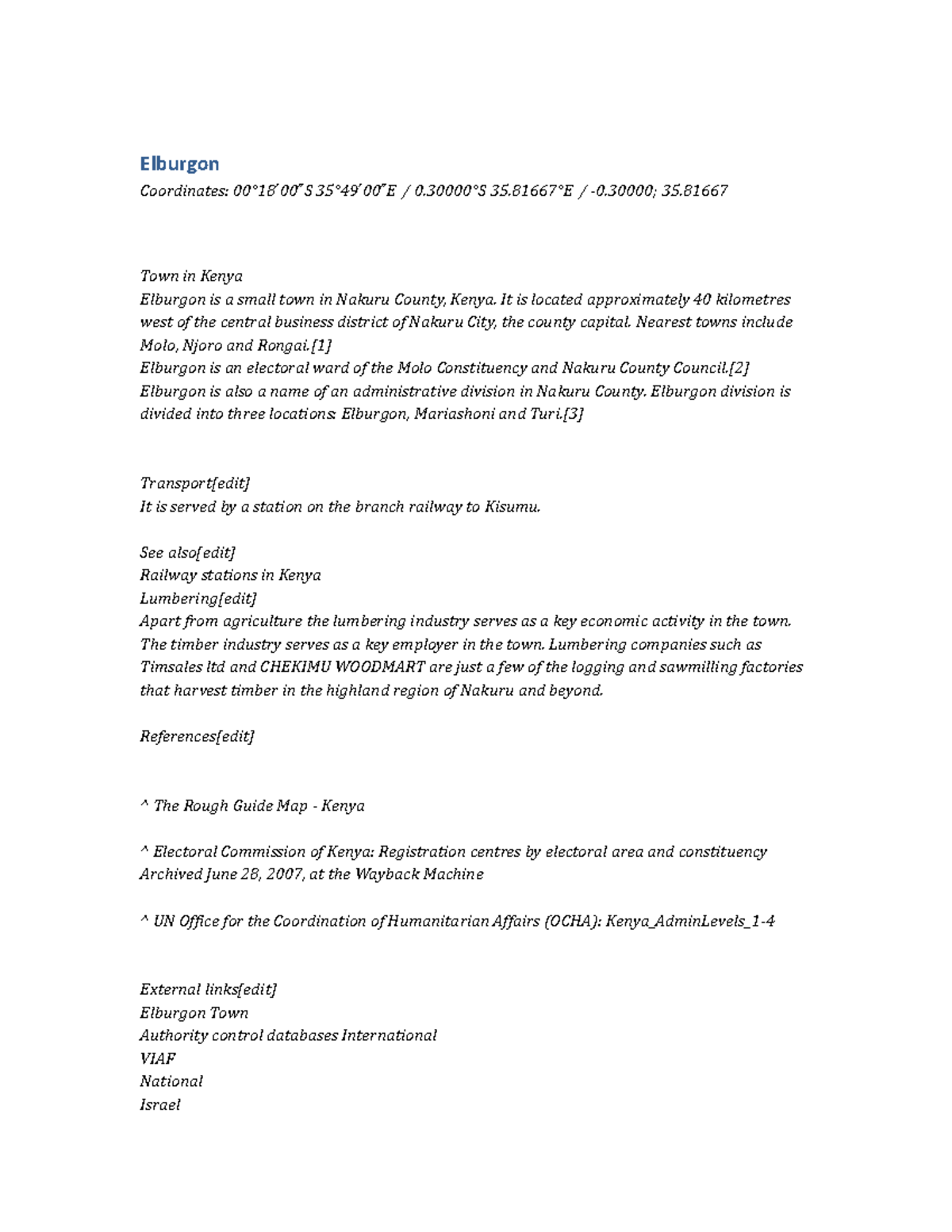 File10 - English really not bad for learning - Elburgon Coordinates: 00 ...