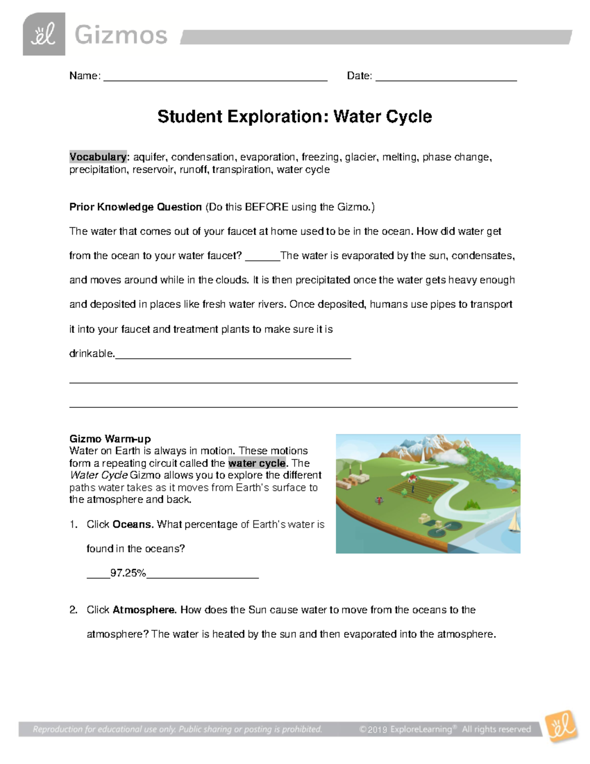 Water Cycle SE - lab - Name ...