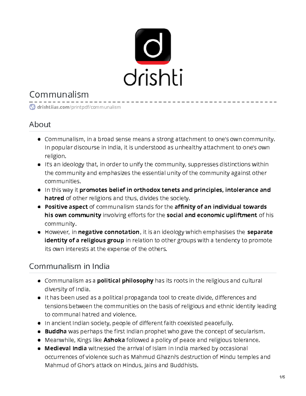 Communalism - Communalism drishtiias /printpdf/communalism About ...