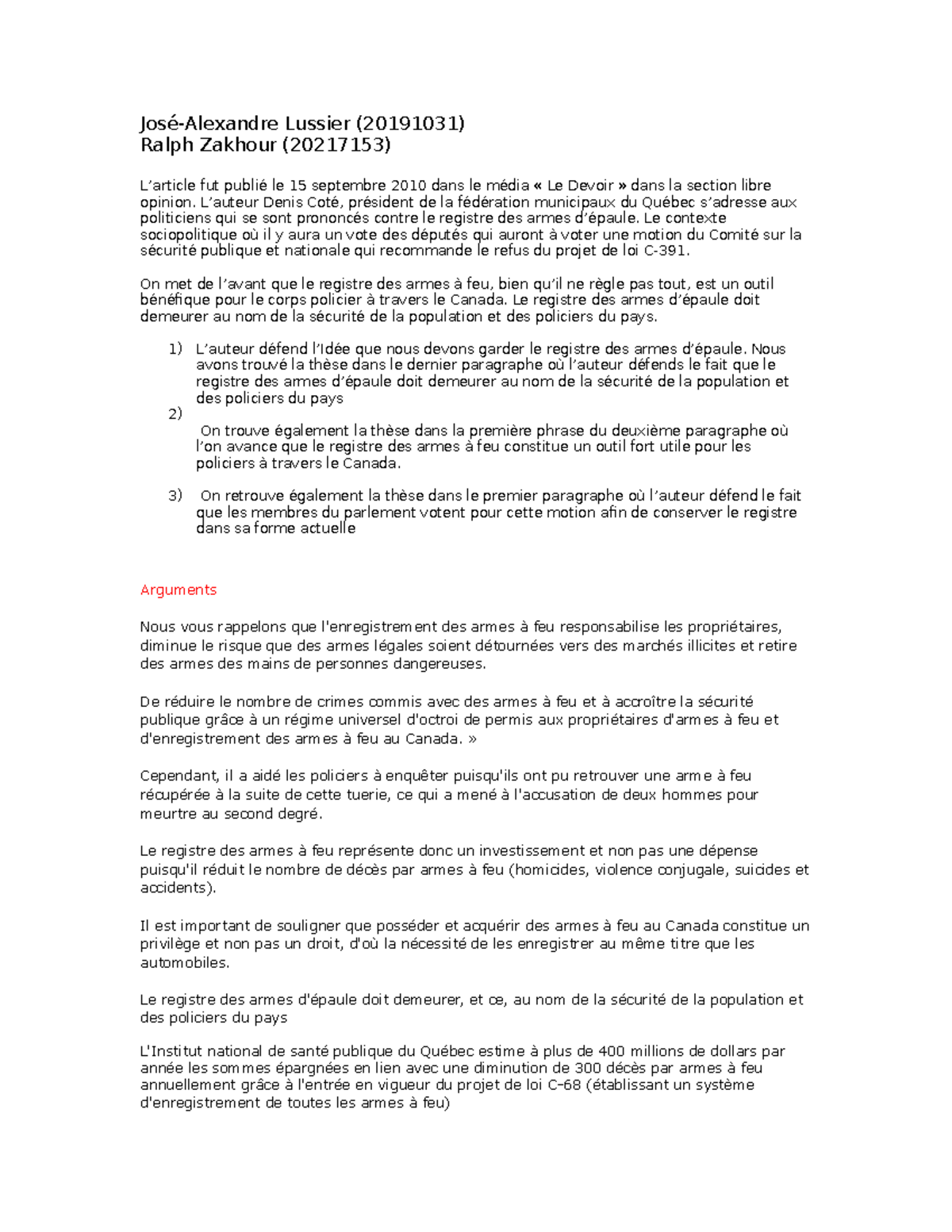 Examen des cours 1-6 intra - José-Alexandre Lussier (20191031) Ralph ...