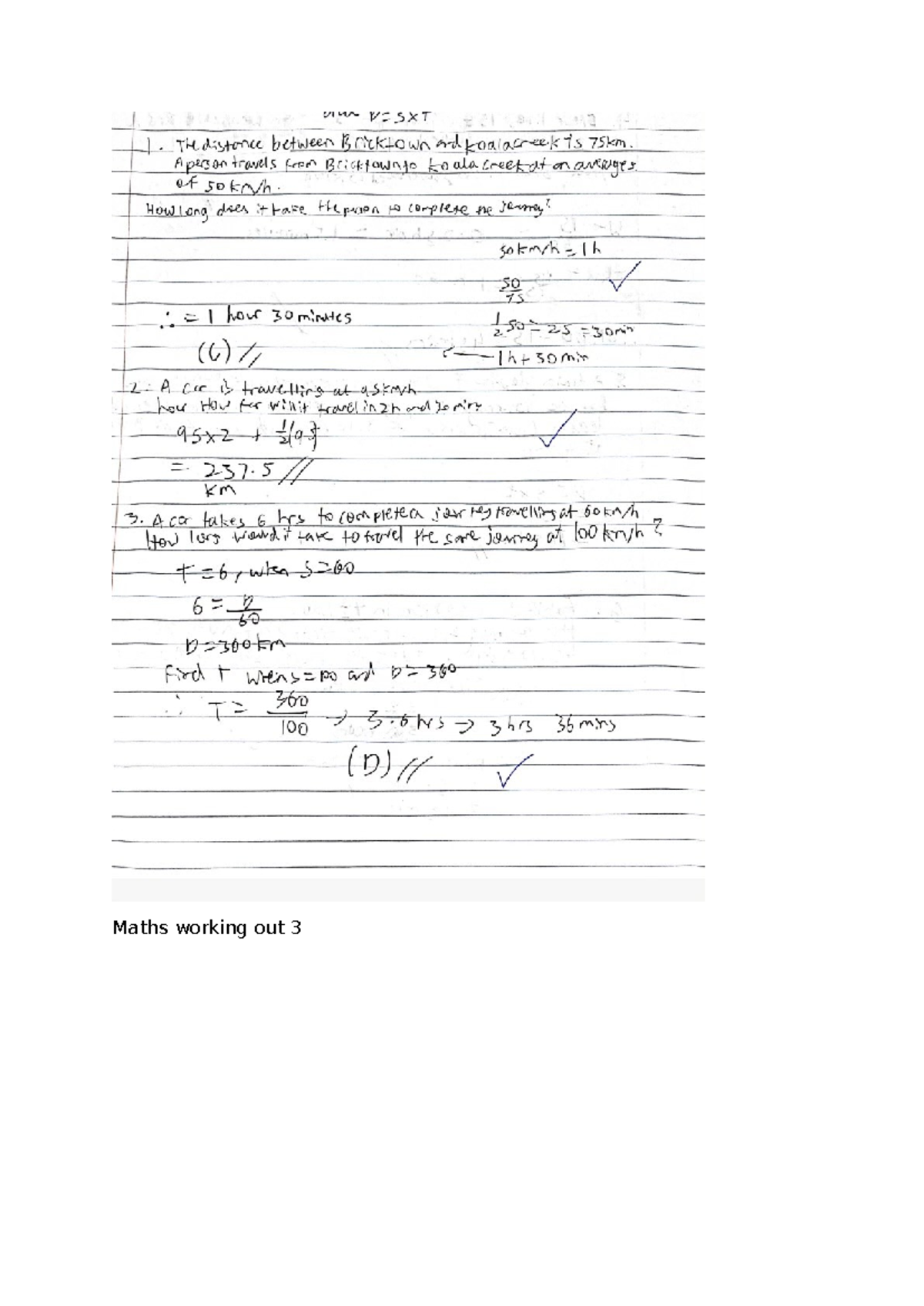 Maths working out 3 - Maths working out - Studocu