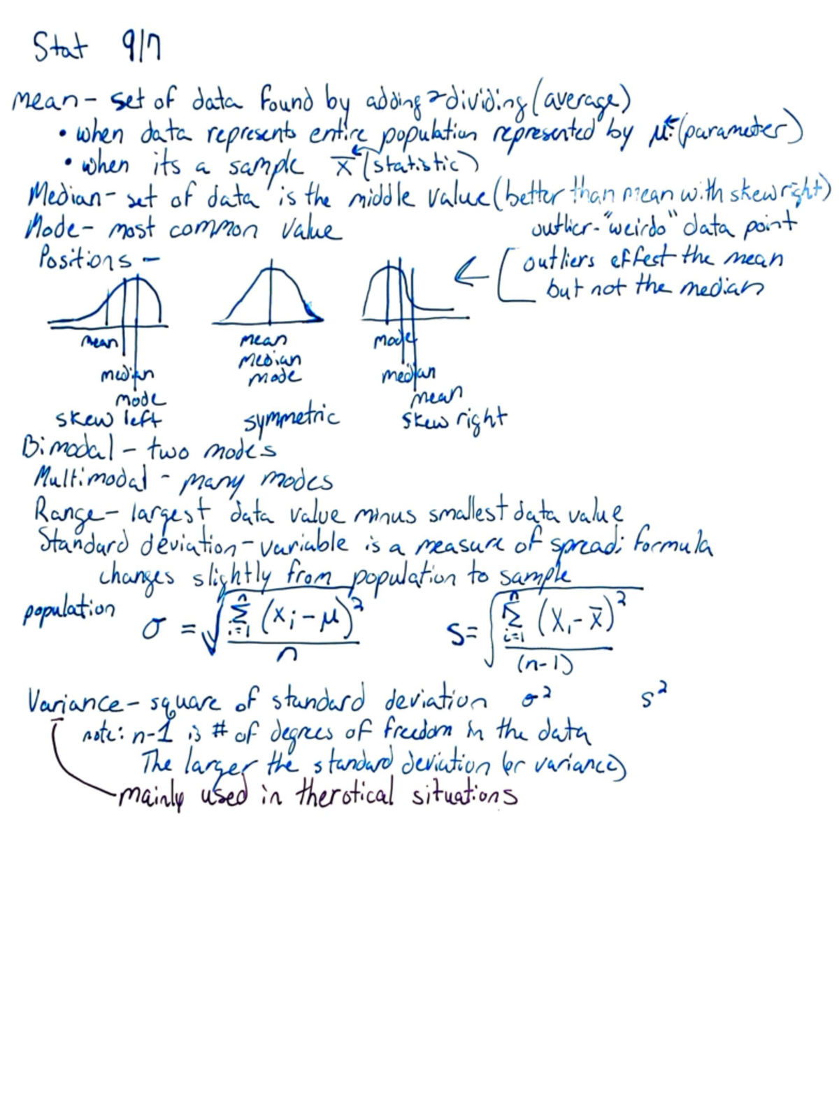 Stat 9:7 - mean median and mode, data sets - Stat 917 mean- set of data ...