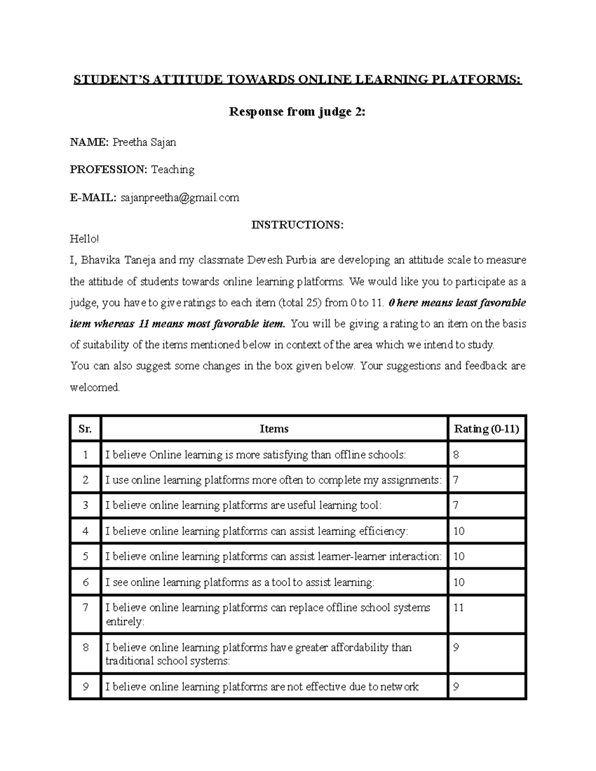 Devesh Purbia Attitude scale (Expert copy 2) core2 assignment - STUDENT ...