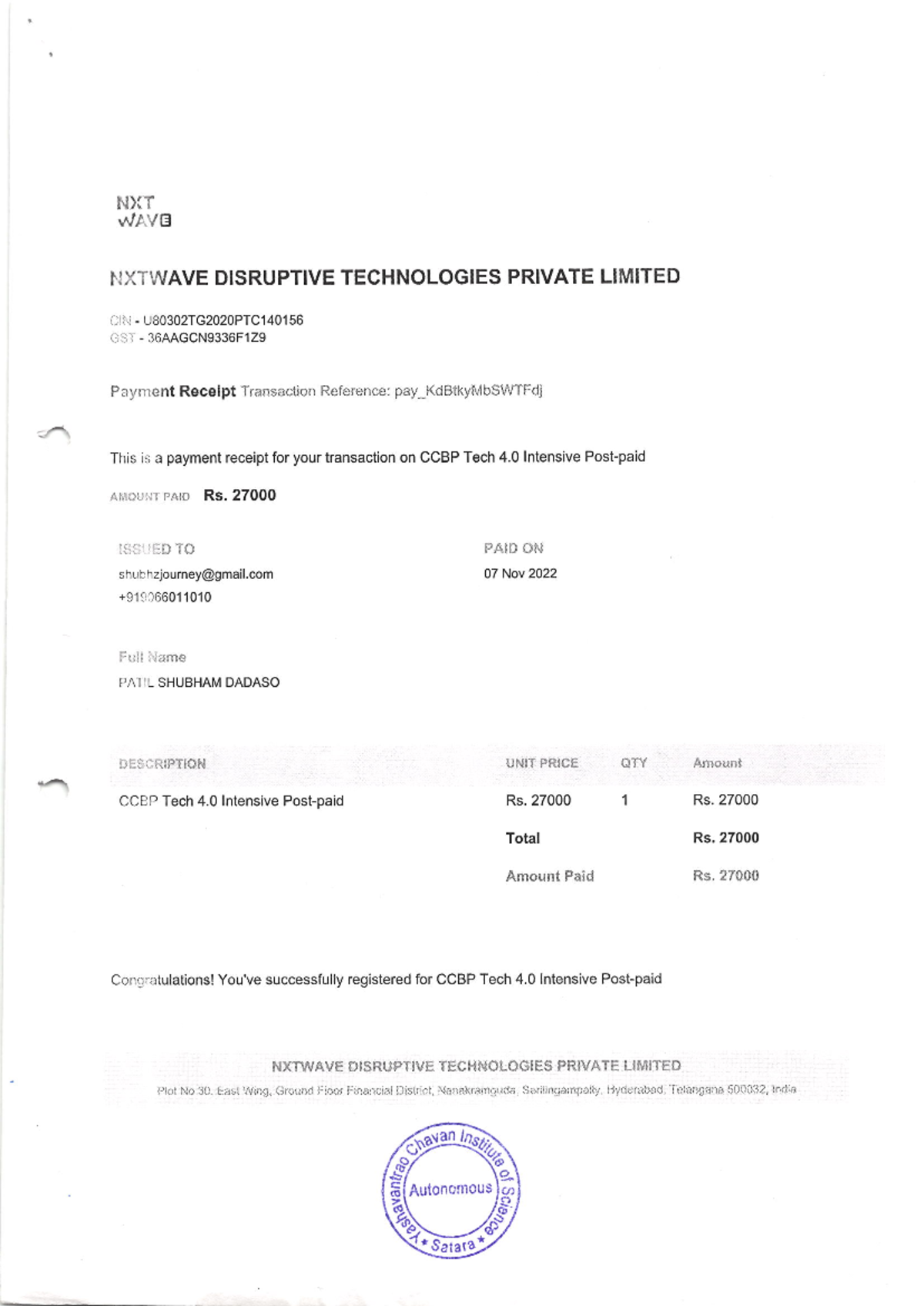 Java programming - NXT WAVE NXTWAVE DISRUPTIVE TECHNOLOGIES PRIVATE ...