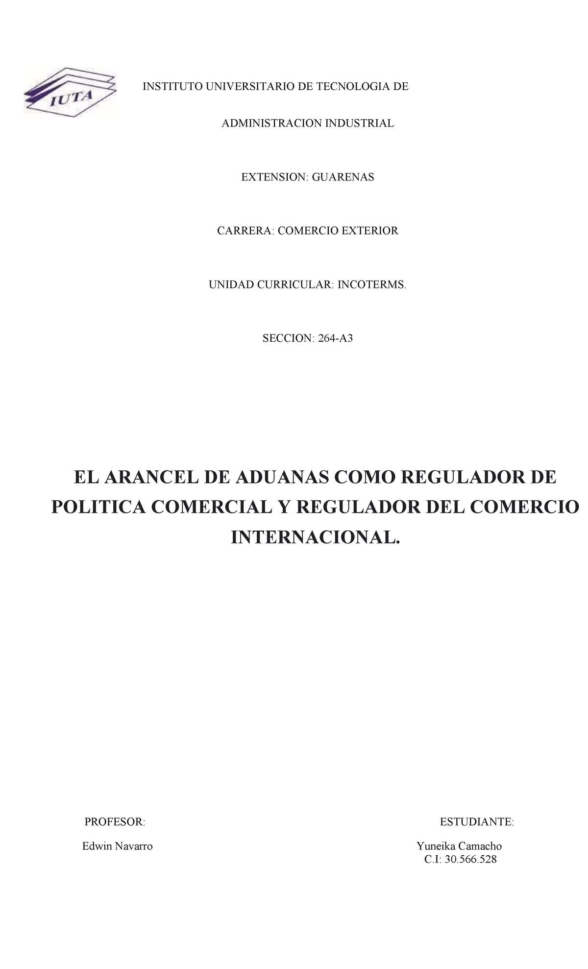 Unidad III ... (1) - VVVFF - INSTITUTO UNIVERSITARIO DE TECNOLOGIA DE ...