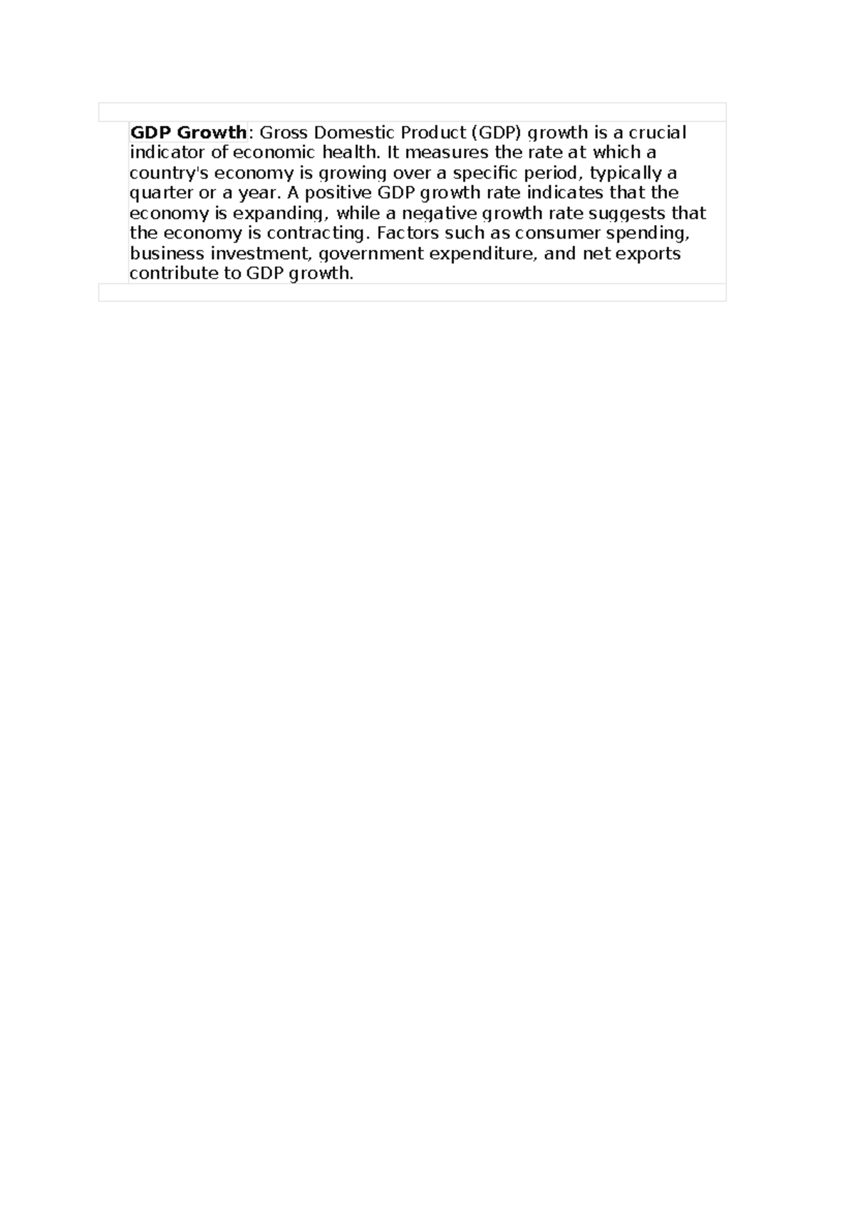 Gross Domestic Product.docx 1 - Economic Development - GDP Growth ...