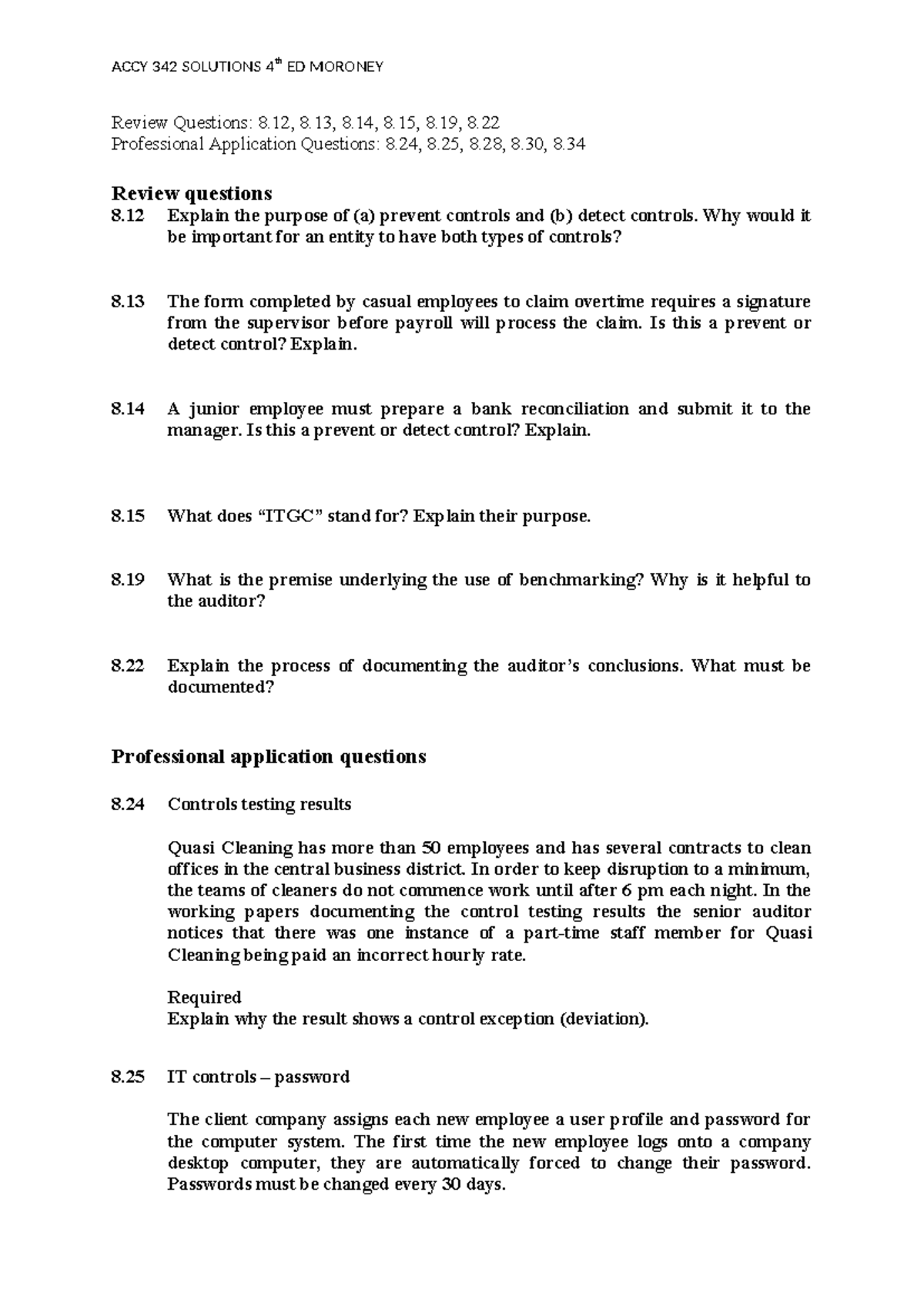 Ch 8 questions 4th ed - Chapter base lecture notes - ACCY 342 SOLUTIONS ...