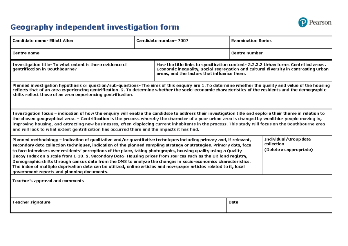 Proposal Form - yes - Geography independent investigation form ...