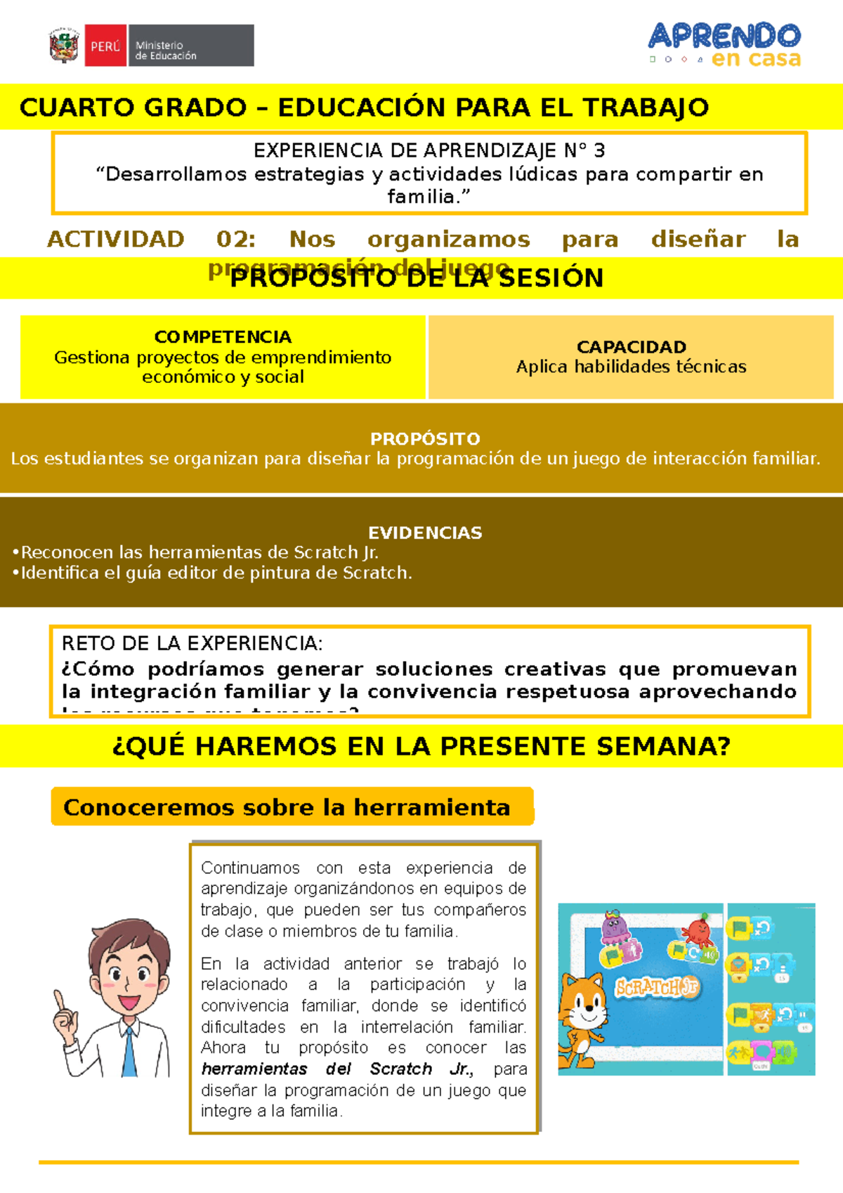 III Experiencia DE Aprendizaje - ACT 2- 3 y 4 Grado - SEM 2 - COMPETENCIA Gestiona proyectos de ...