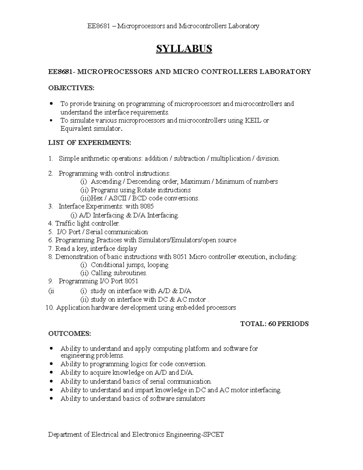Ee8681 microprocessors and microcontrollers lab manual converted 11 ...