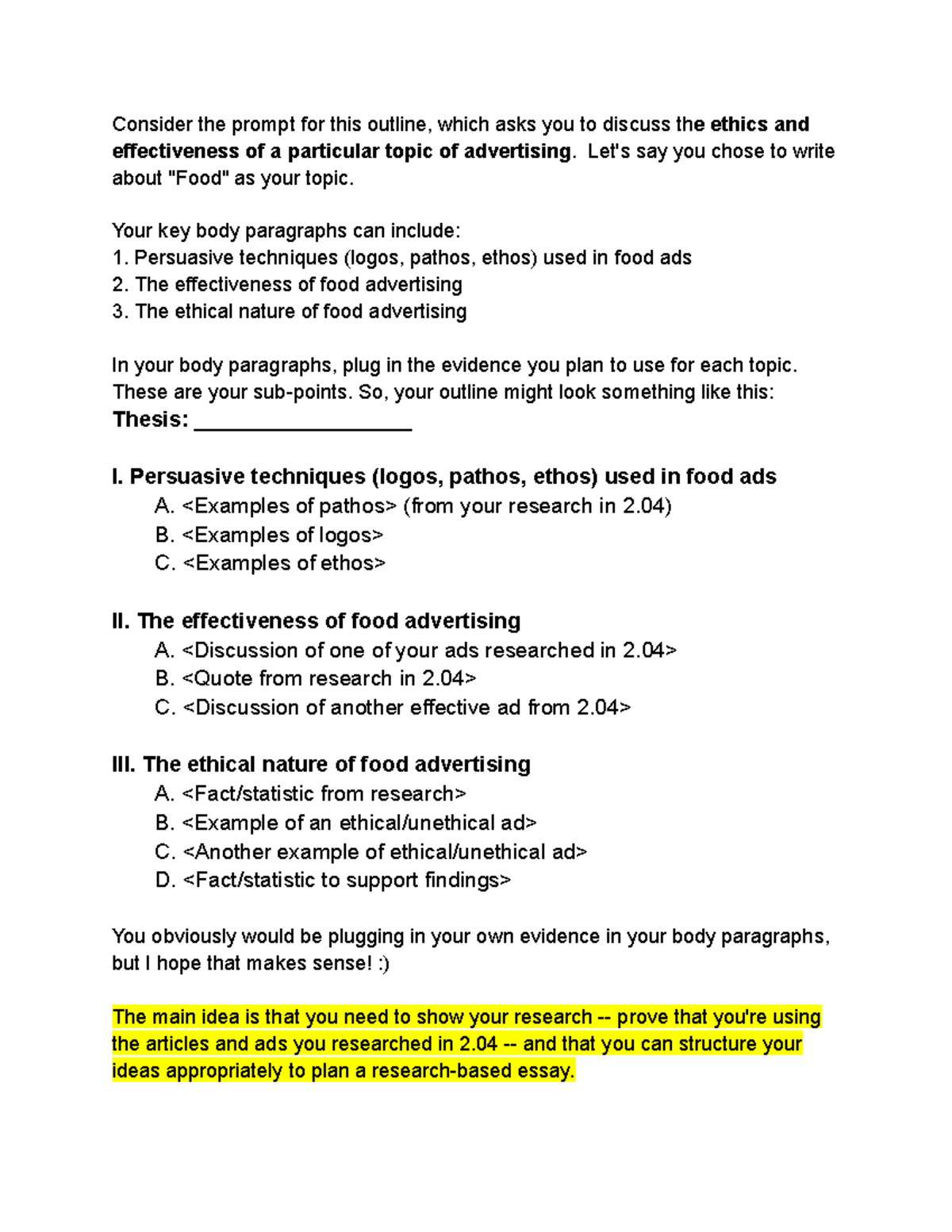 2.06 Outline document - Consider the prompt for this outline, which ...