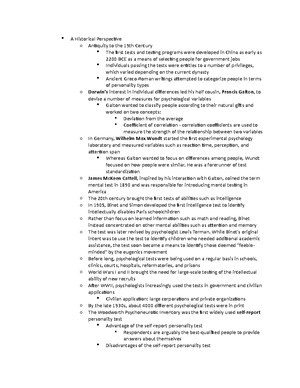 Chapter 12 - Personality Assessment Methods - Objective Methods of ...