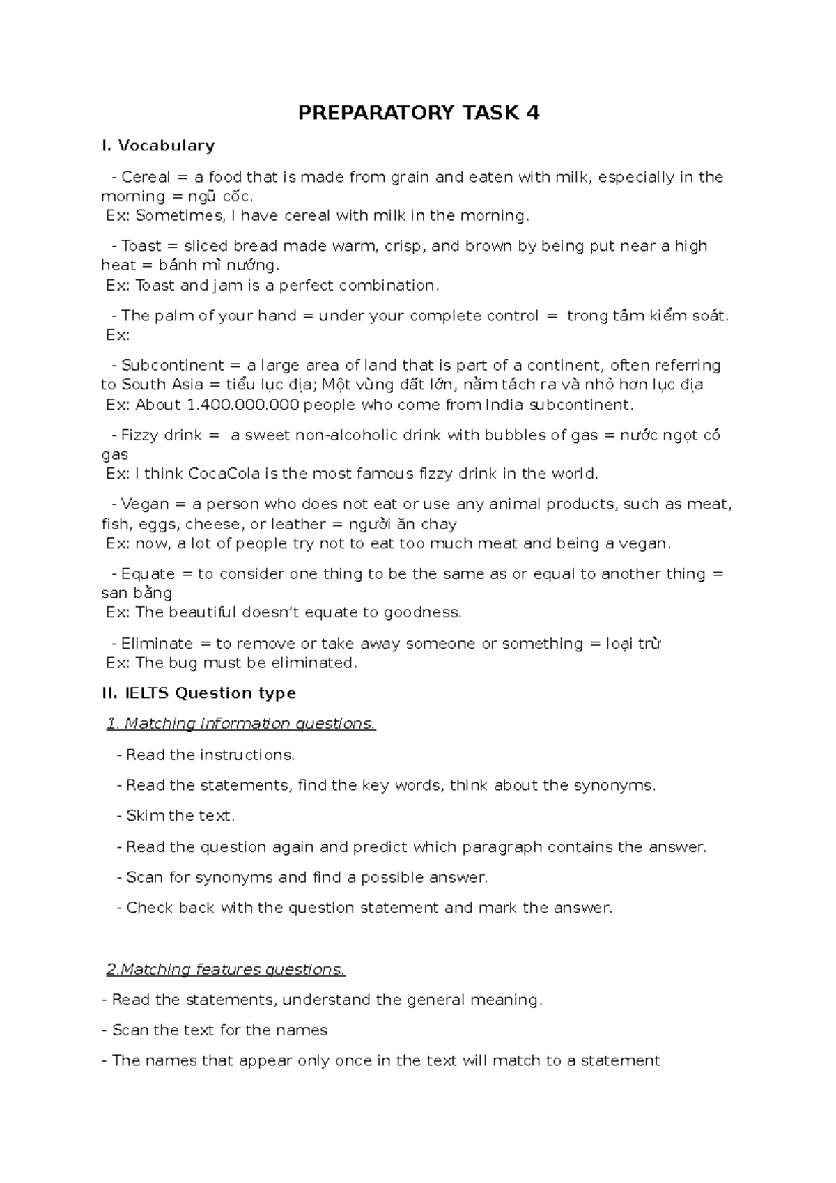 Preparatory TASK 4 - prepare for task 1 of reading 1 - PREPARATORY TASK ...