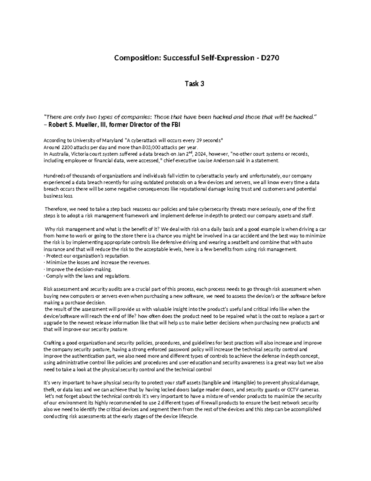 Composition Successful Self-Expression - D270 - ” – Robert S. Mueller ...