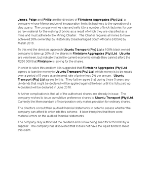 Public Interest Score Sample Question 1 - QUESTION 3 Brett, Thandu and ...