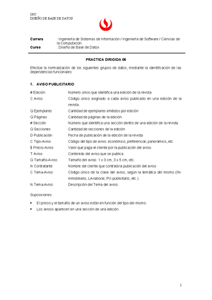 Diseño de base de datos - SI400 - UPC - Studocu