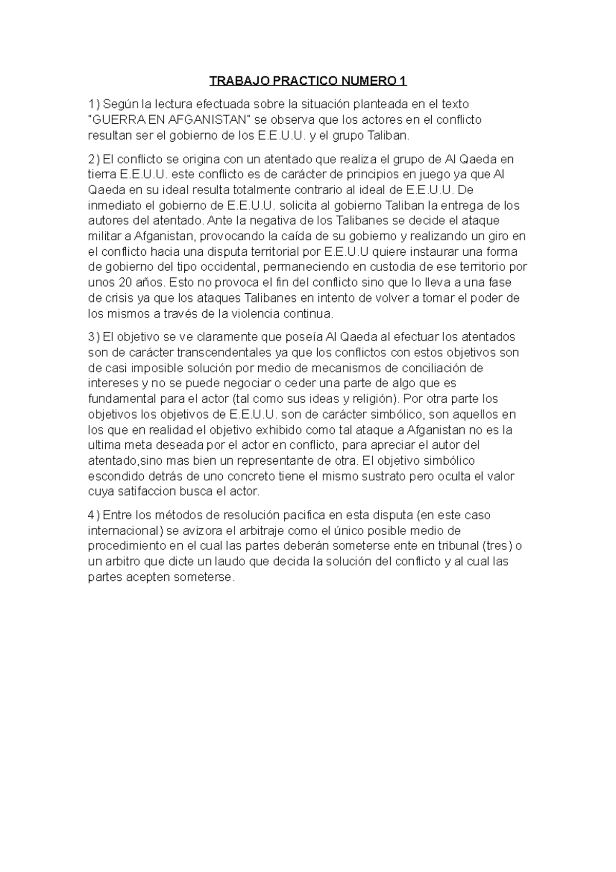 Mediacion, Arbitraje Y Negociacion TP1 - TRABAJO PRACTICO NUMERO 1 Según la lectura efectuada ...