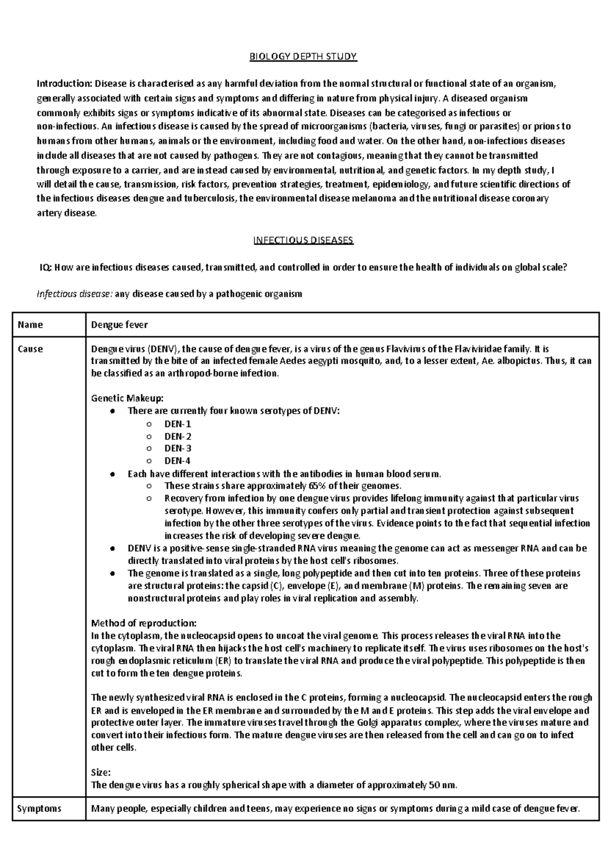 Copy of Copy of Biology Depth Study - BIOLOGY DEPTH STUDY Introduction ...