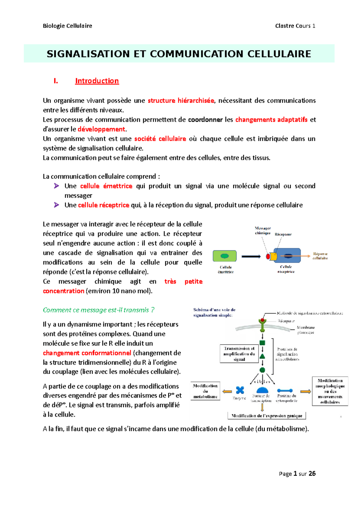 8- Signalisation et communications cellulaires - I. Introduction Un ...