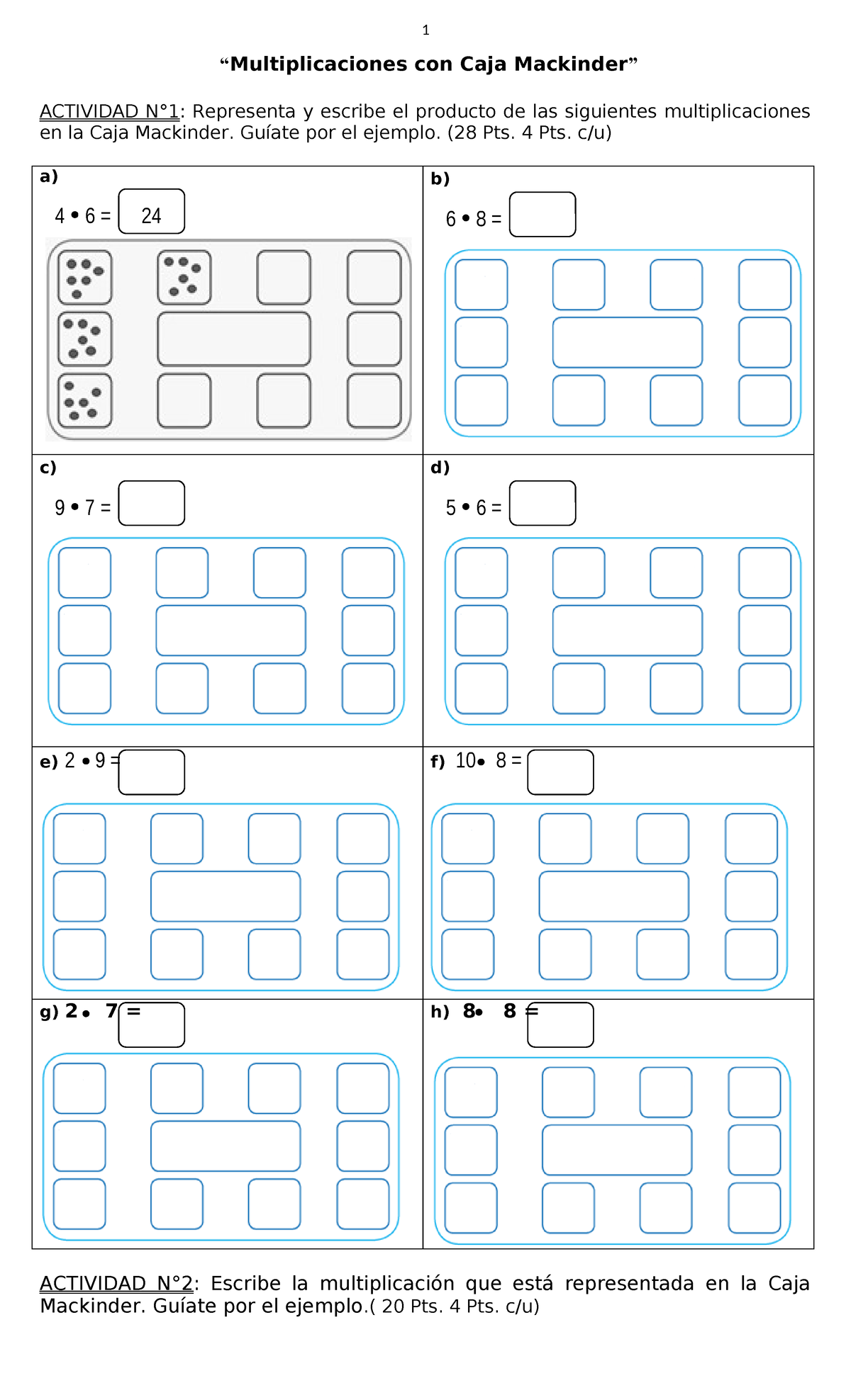 Actividad con caja mckinder - 1 “Multiplicaciones con Caja Mackinder ...