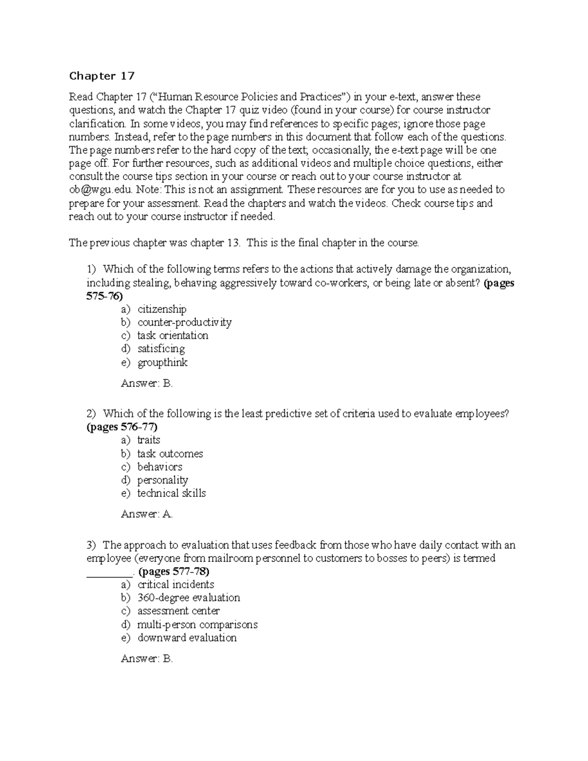 Chapter 17 Questions Answer Key (In Order) - Chapter 17 Read Chapter 17 ...