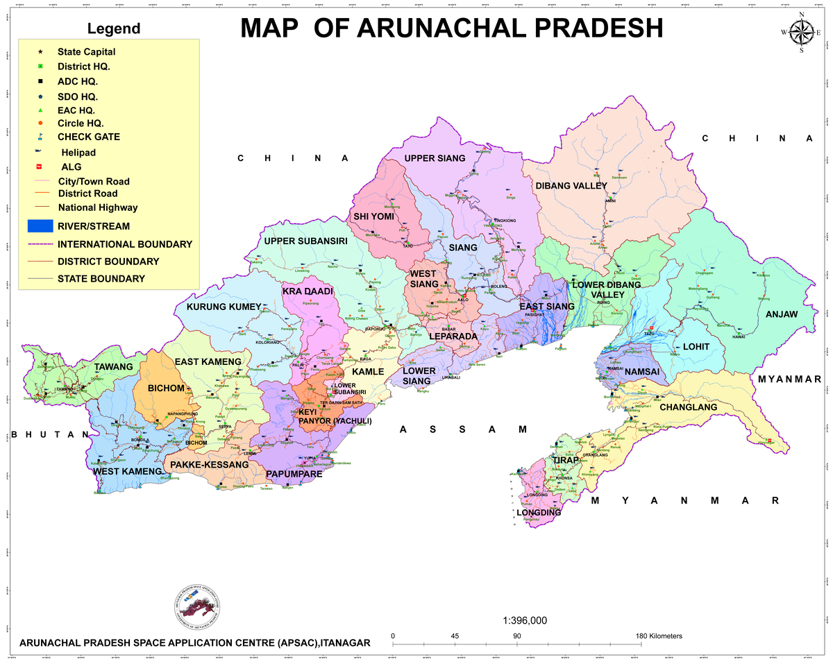 Arunachal MAP- Updated - Sewa Nari Rupa Miao Tali Mebo Jang Lazu Bana ...