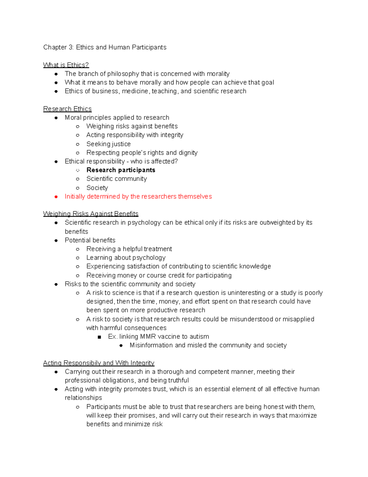 Chapter 3: Ethics and Human Participants - Chapter 3: Ethics and Human ...