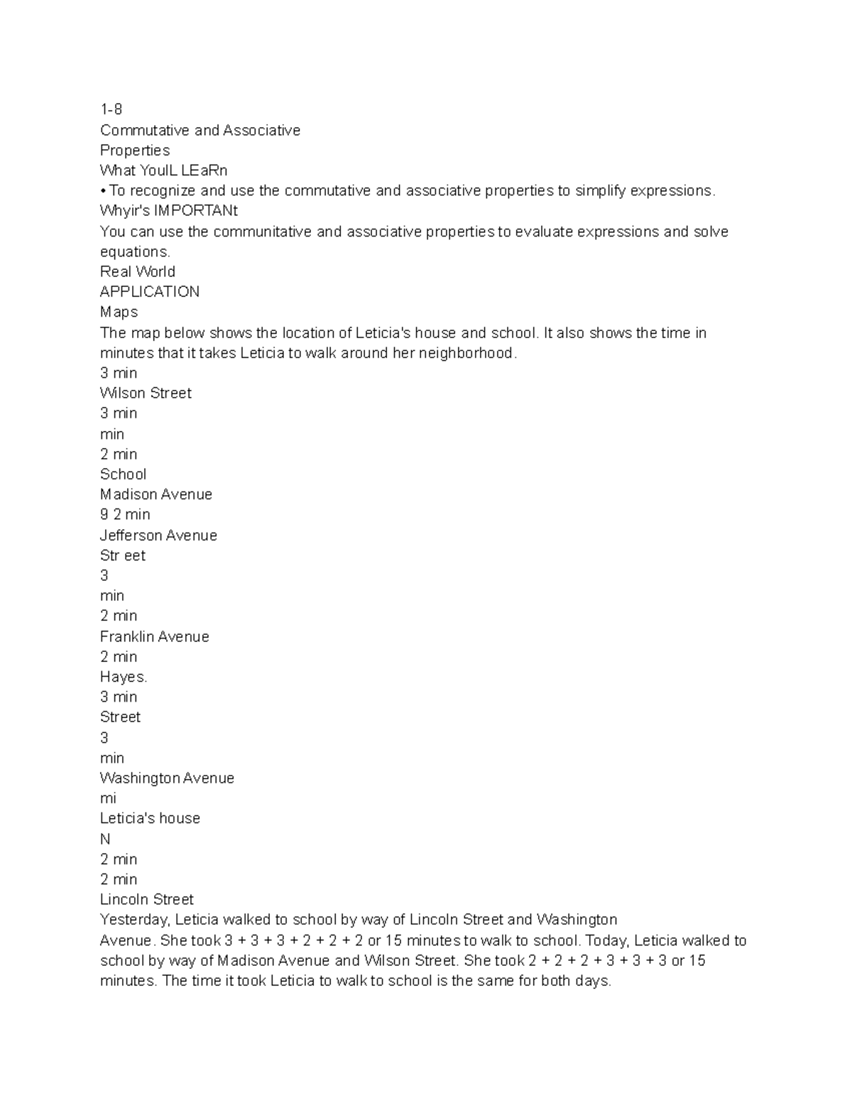 Communicative and associated properties - 1- Commutative and ...