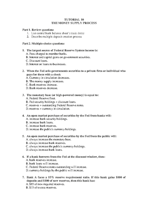 Tutorial 8 questions - Introduces basic knowledge on the structure of ...